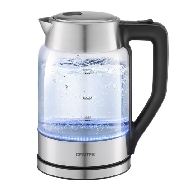 Чайник Centek CT-0033 стекло 1.7л, 2200Вт, Внутр.LED подсветка, Быстрое ...